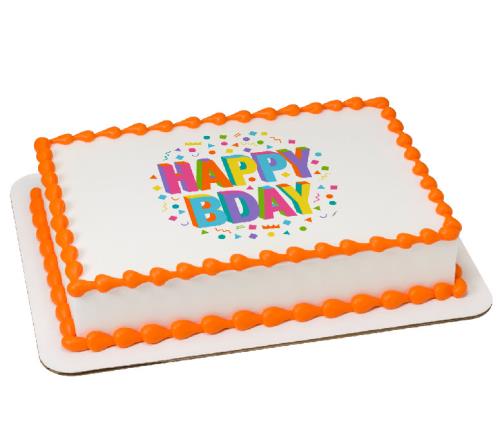 Happy Birthday Sheet Cake 25904 (Quarter Sheet to Full Sheet) | Hy-Vee ...