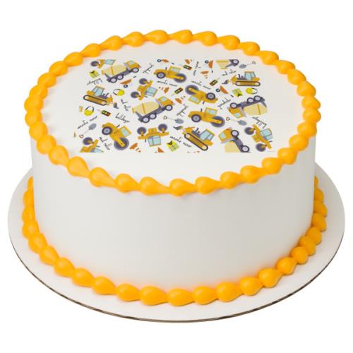Construction Pattern Round Cake 26447 | Hy-Vee Aisles Online Grocery ...
